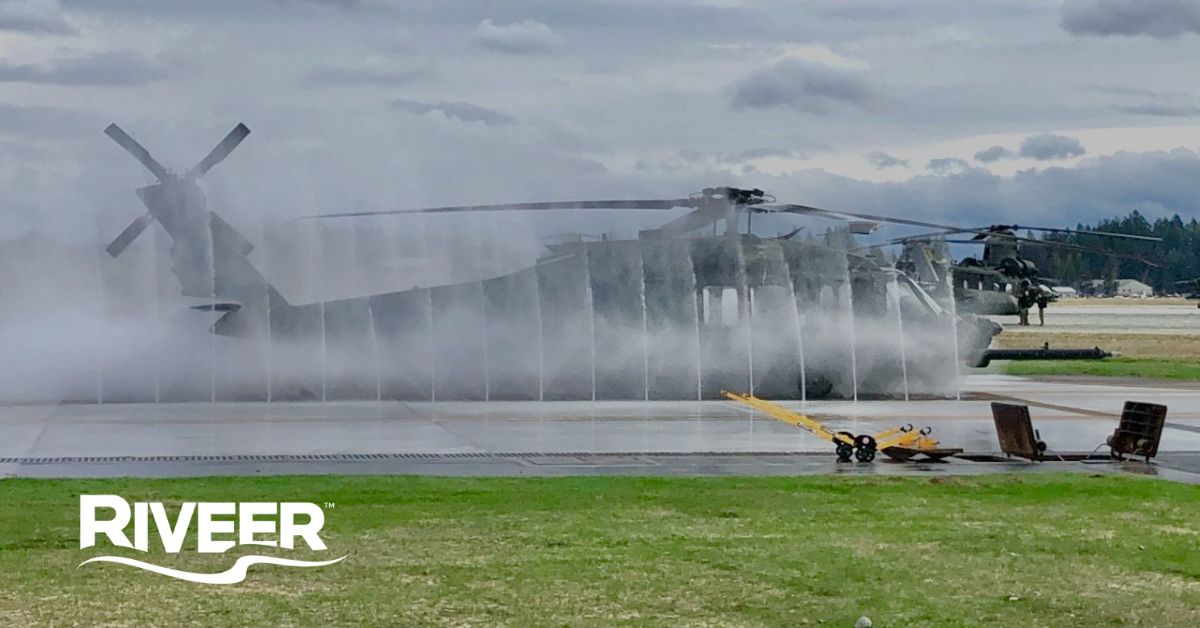 Rinse Aircraft Ramp or Apron With Tactical Rinse System - Riveer